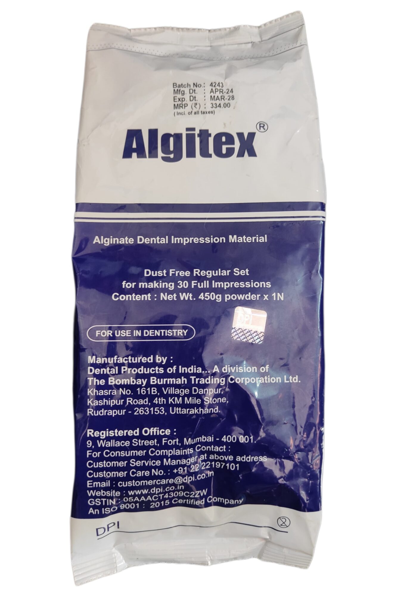 DPI Algitex - 450g - Apexdentomed